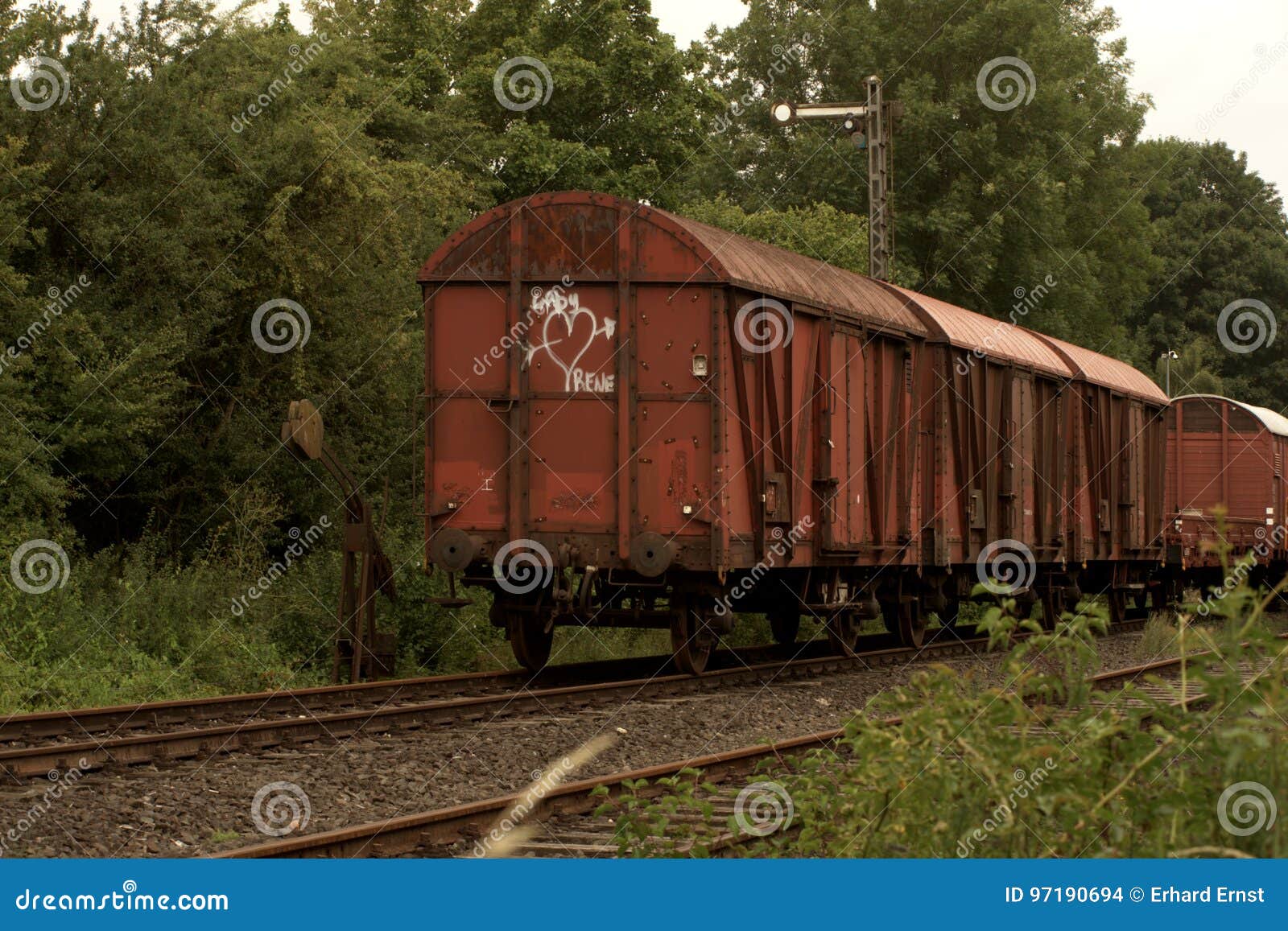 Old freight wagons stock photo. Image of railtrack, traffic - 97190694