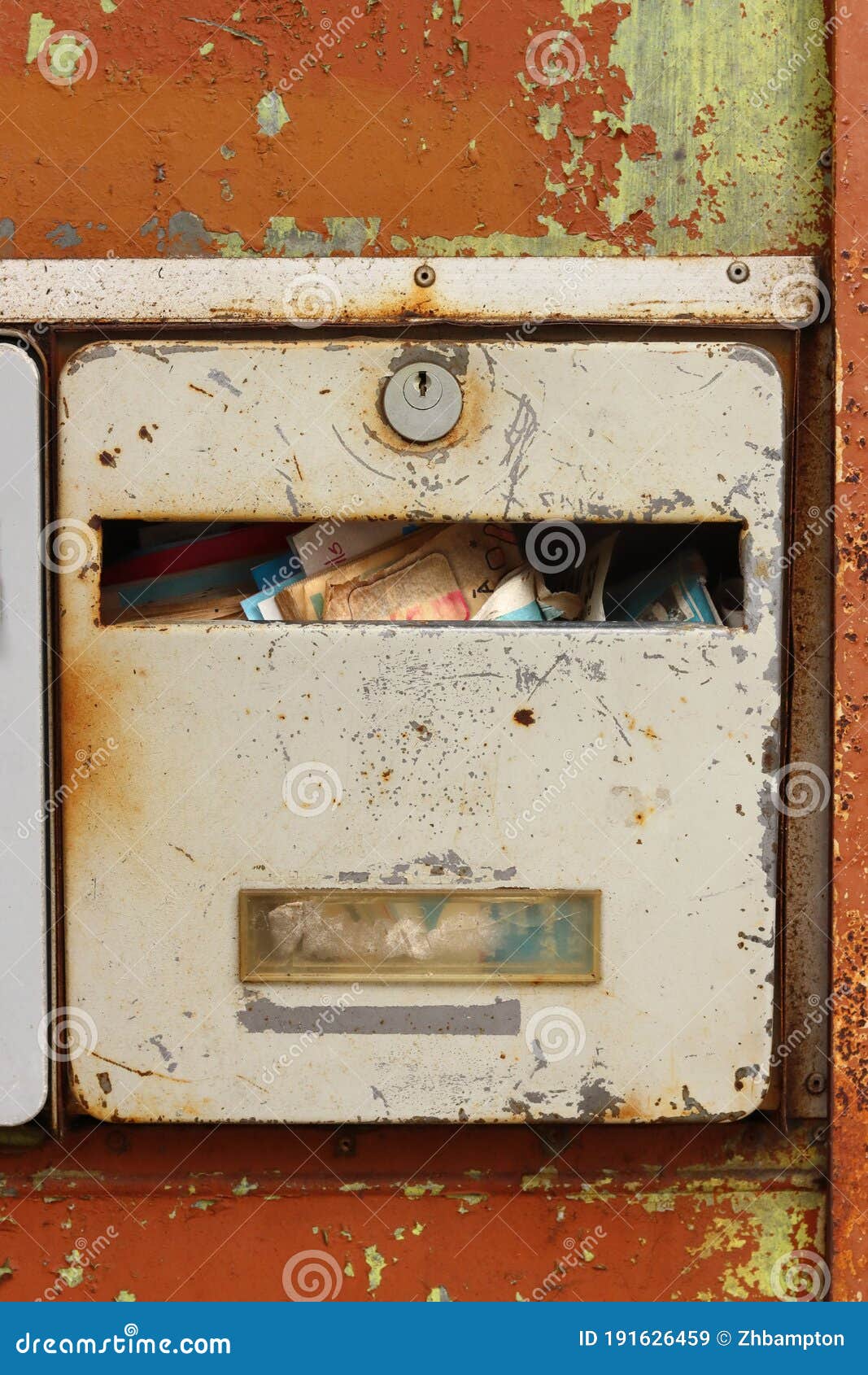 Old Letterbox Filled with Junk Mail Stock Image - Image of letters ...