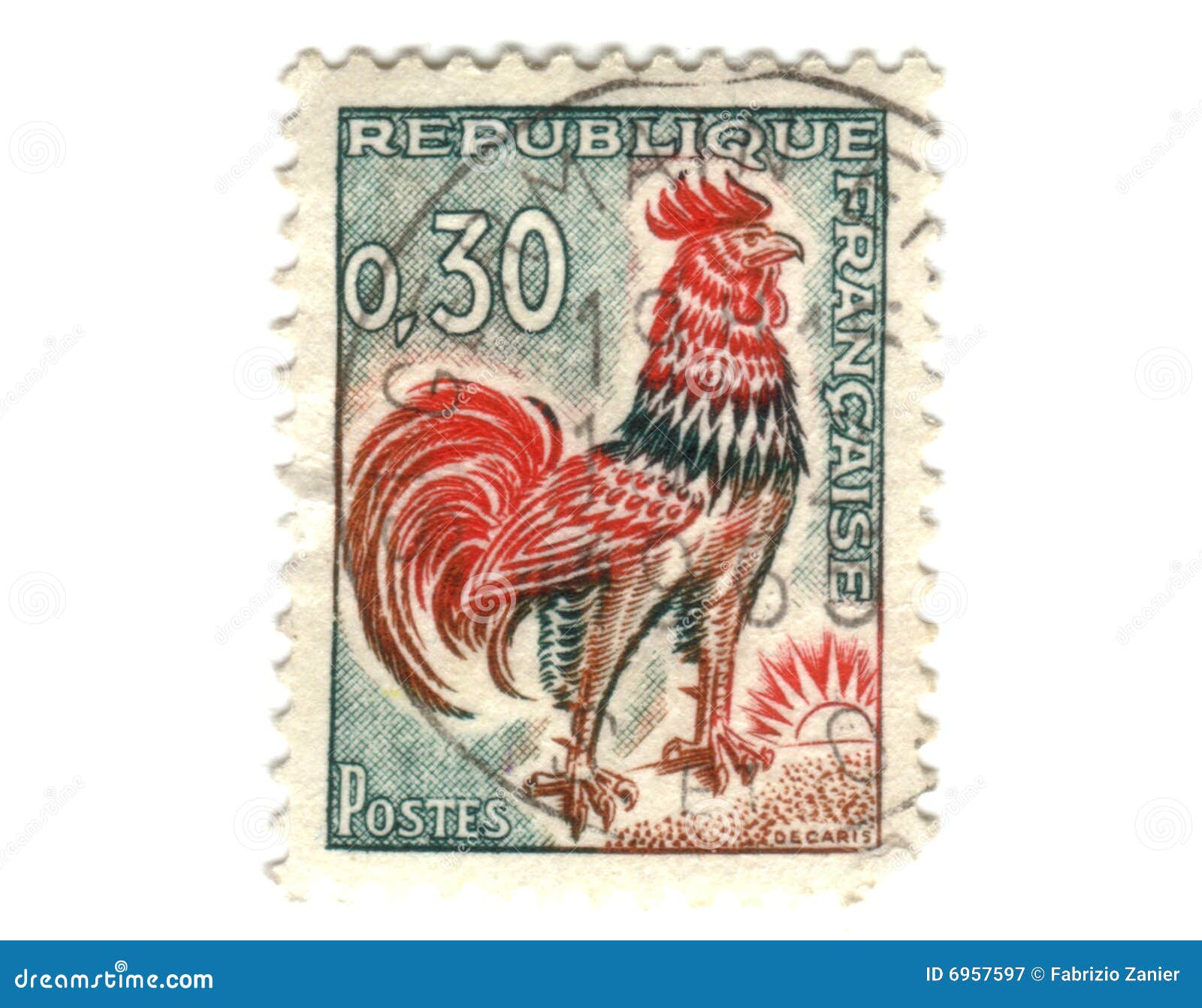 French Stamp Featuring The "Semeuse," An Allegorical Figure Of The ...