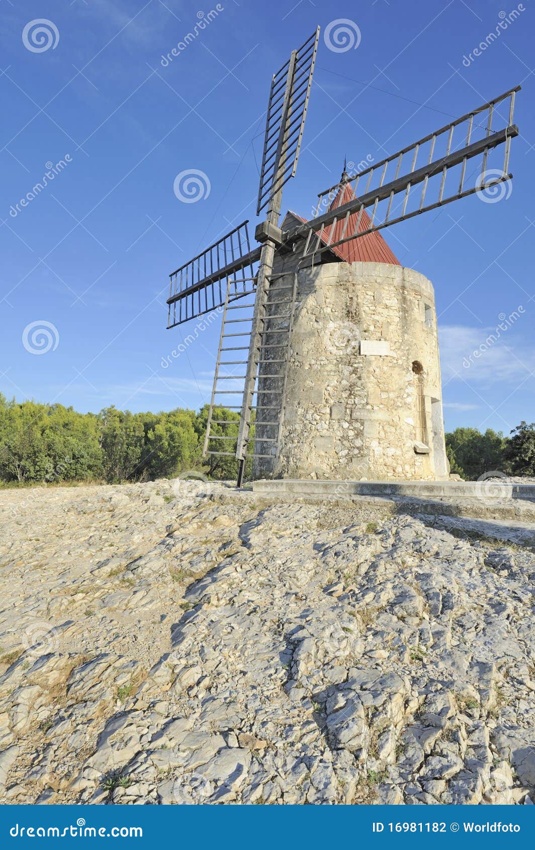 Old french windmill stock photo. Image of france, moulin - 16981182