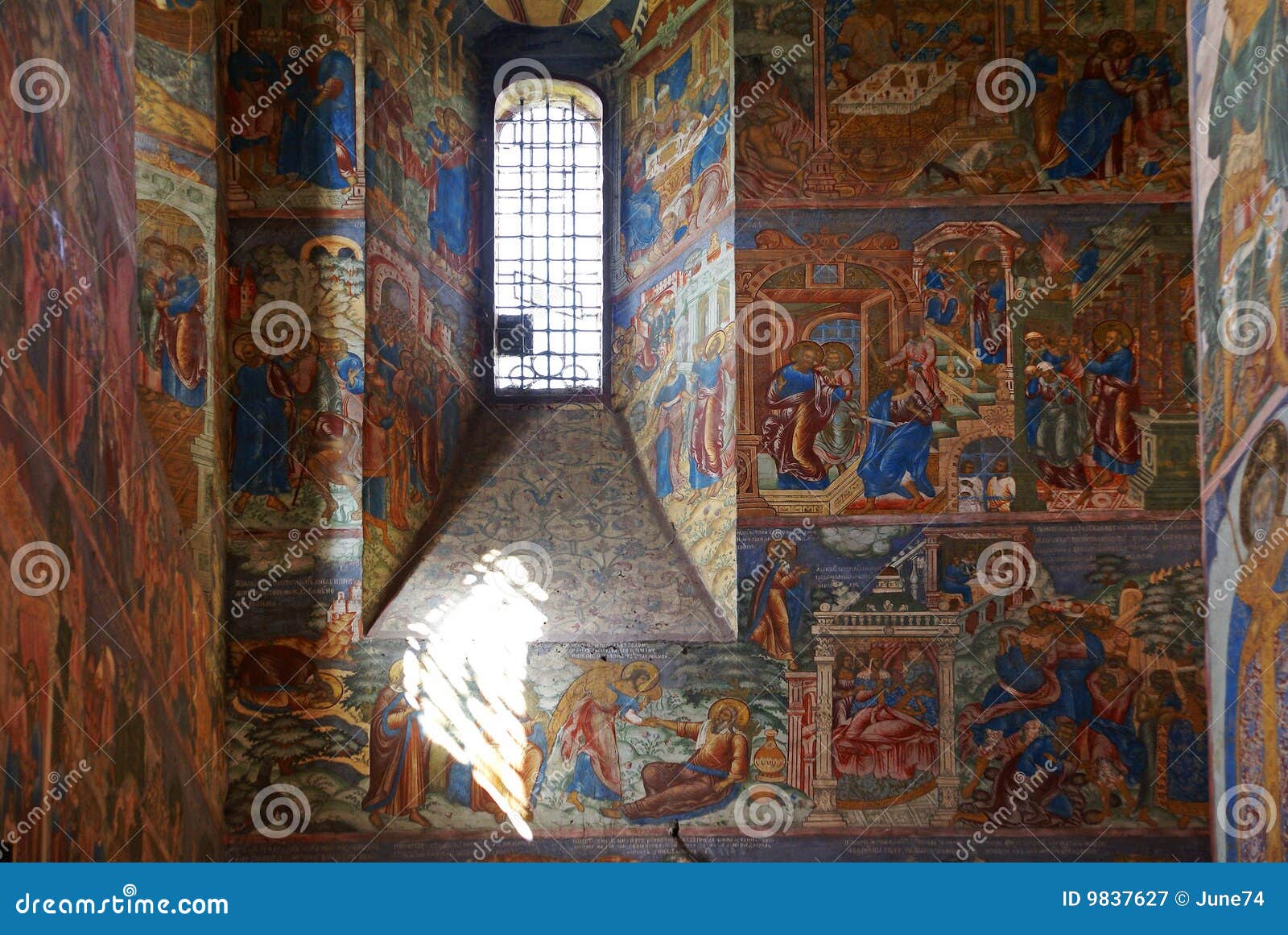 Old Fresco in Orthodox Church Stock Image - Image of window, religion ...