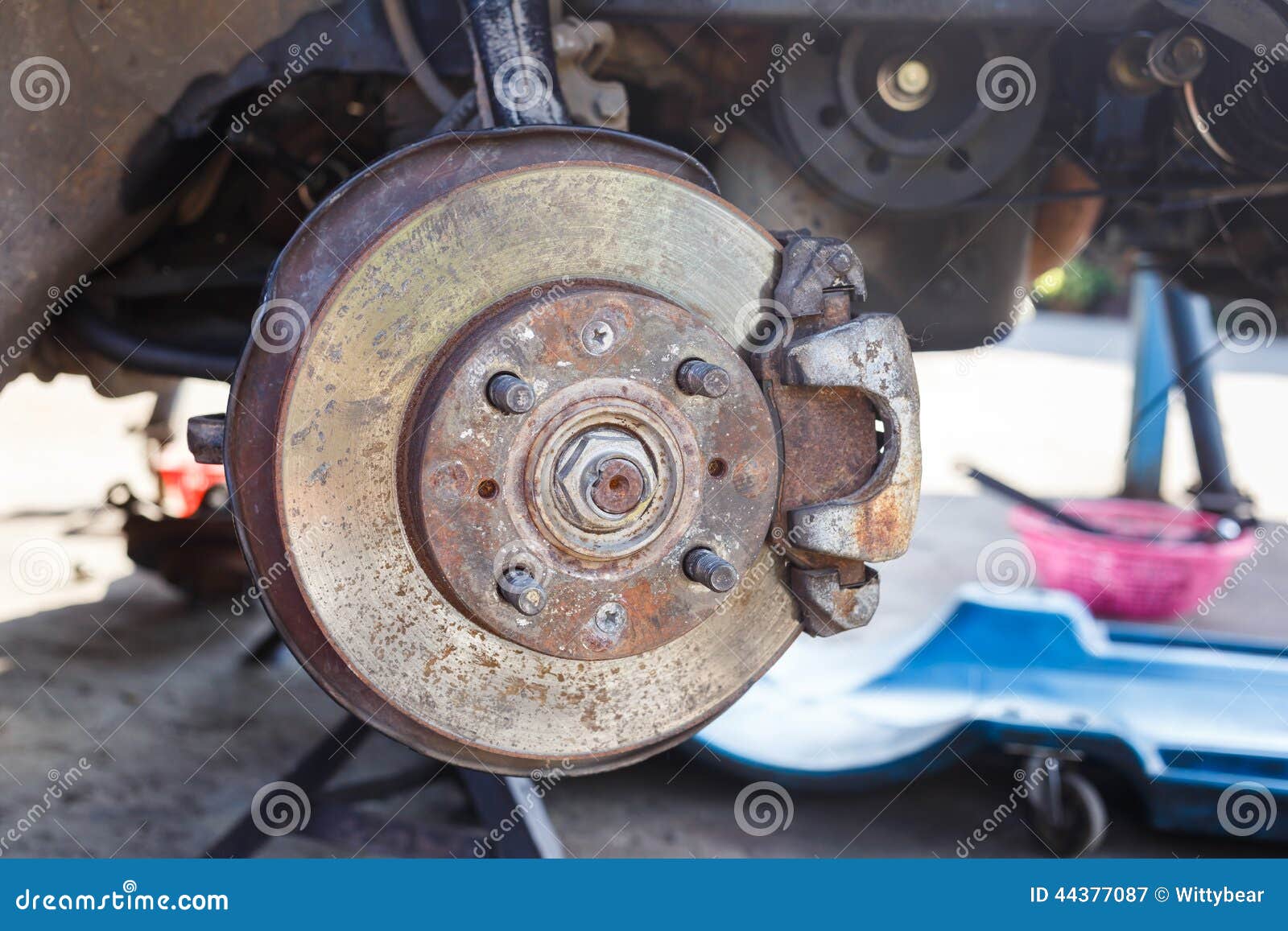 Old Front Disk Brake Assembly Repair Stock Image - Image of protection ...