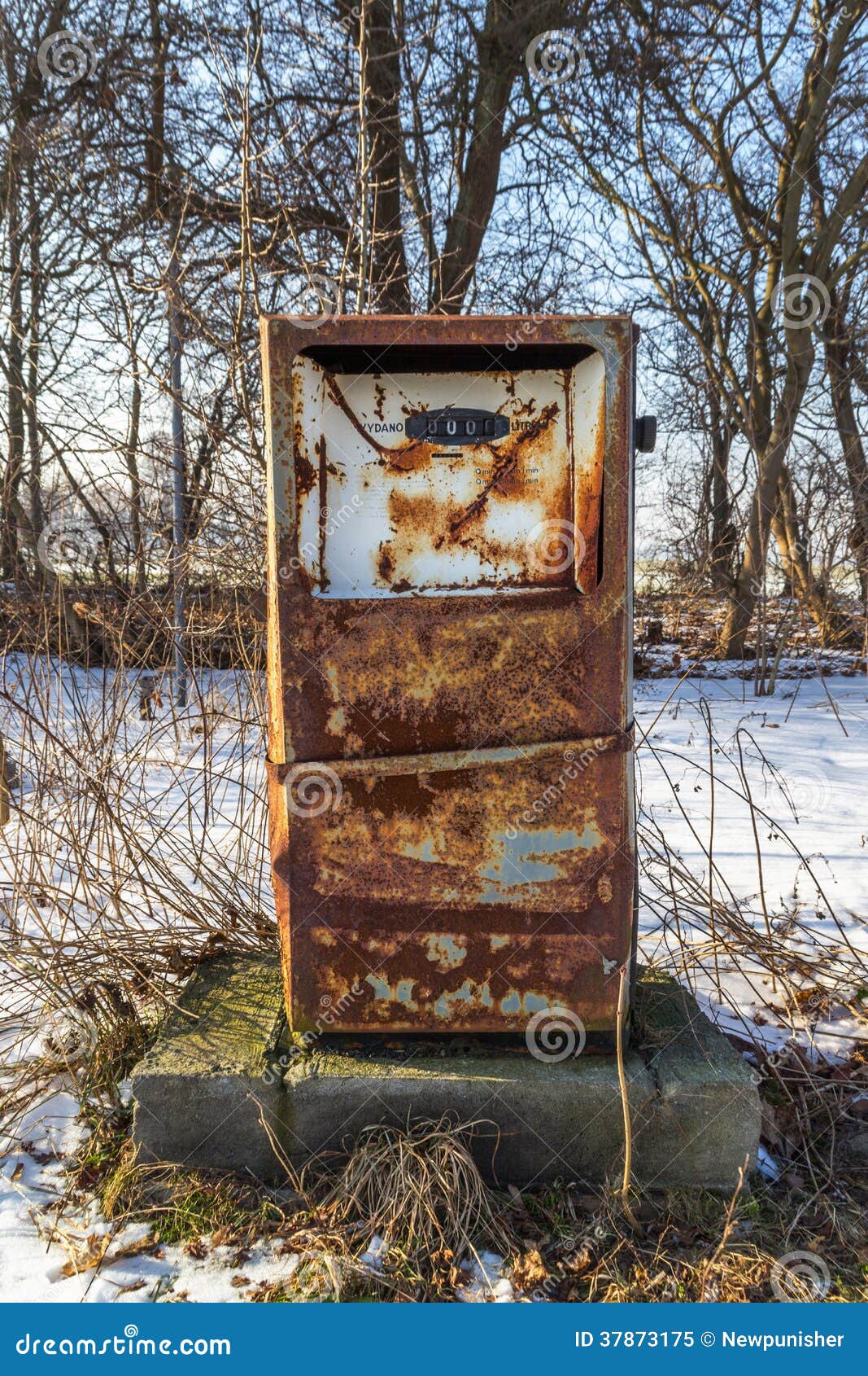 Old fuel distributor stock image. Image of isolation - 37873175