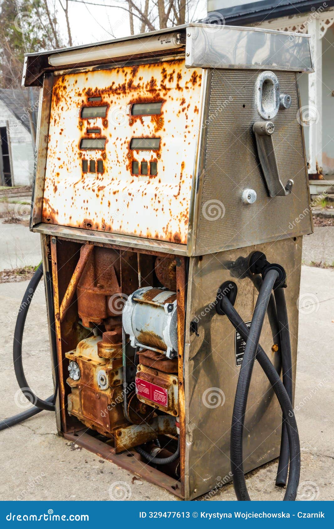Old fuel pump. stock image. Image of rusted, vintage - 329477613