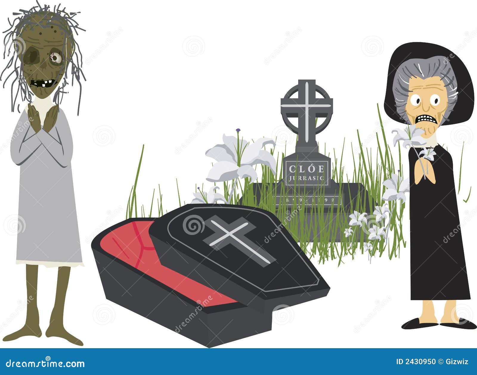 Creepy Old Lady Cartoon