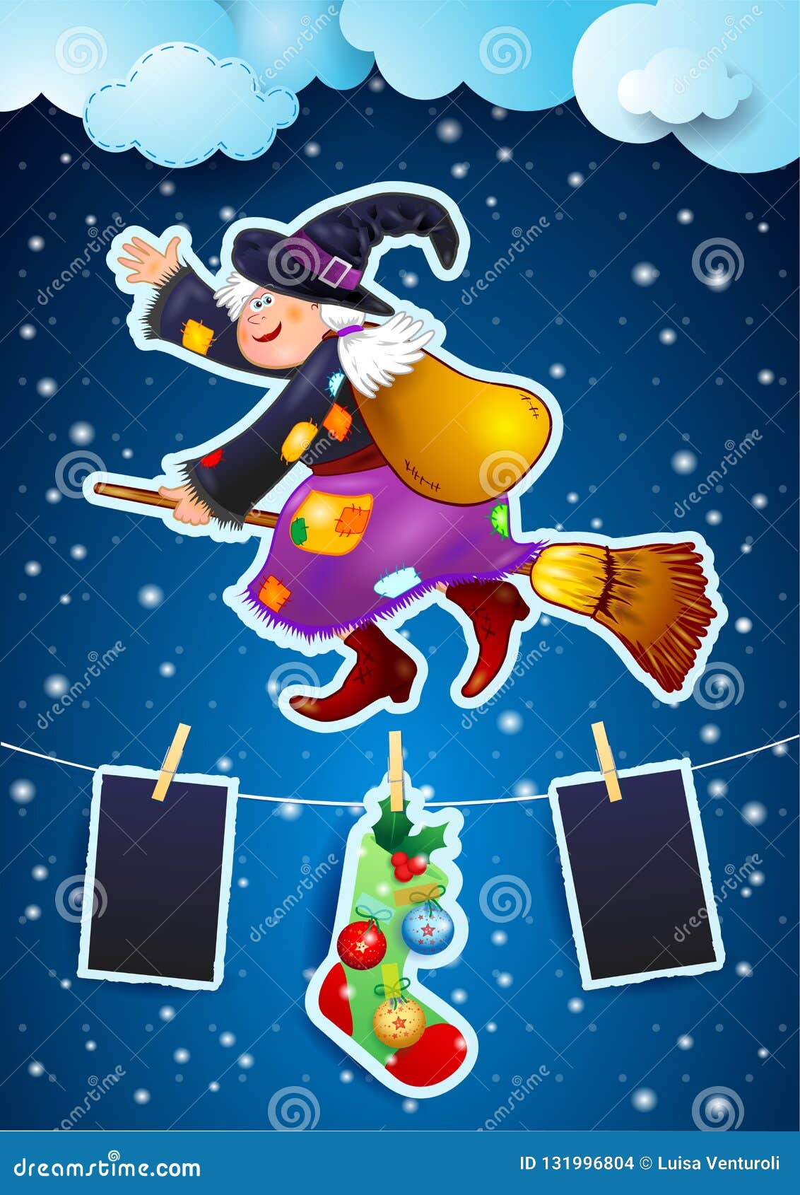 Funny Old Witch Baba Yaga Cartoon Vector | CartoonDealer.com #160710849