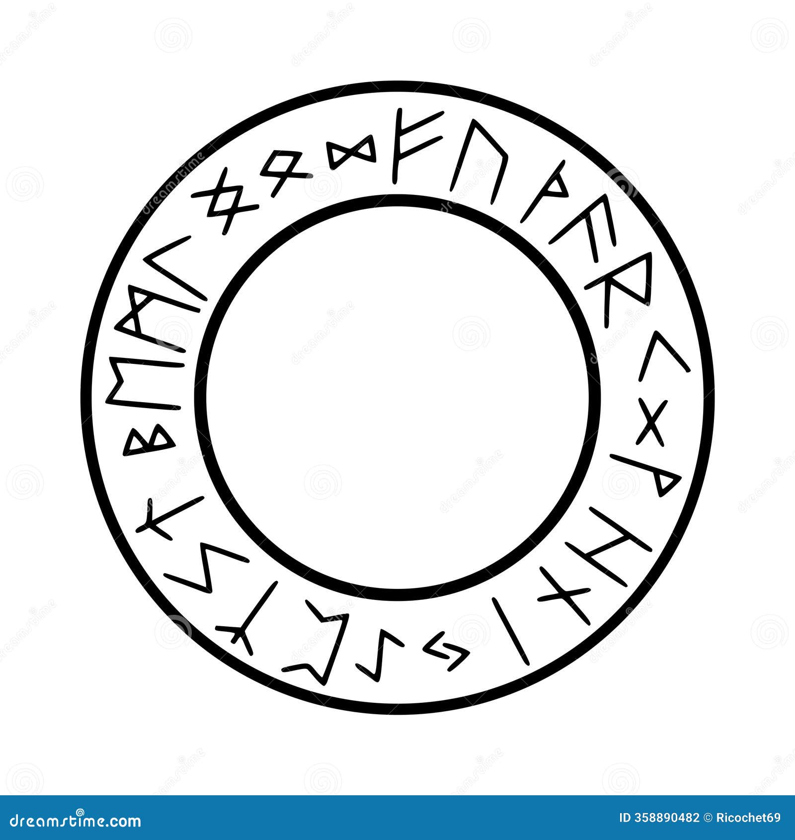 Old Futhark Rune Wheel Sign Royalty-Free Illustration | CartoonDealer ...