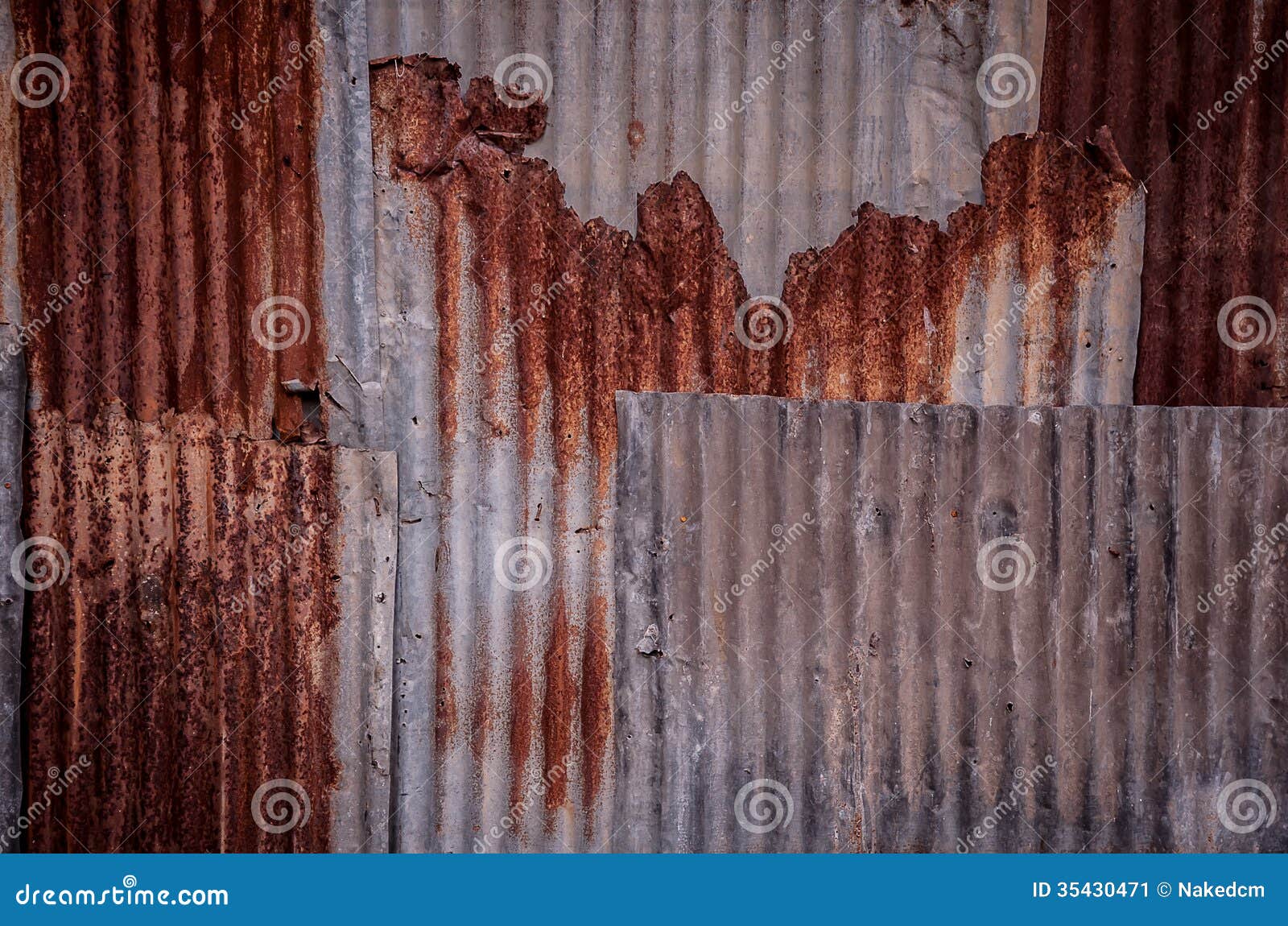 Old Galvanized Iron Wall Texture Stock Image - Image of sheet, pattern ...