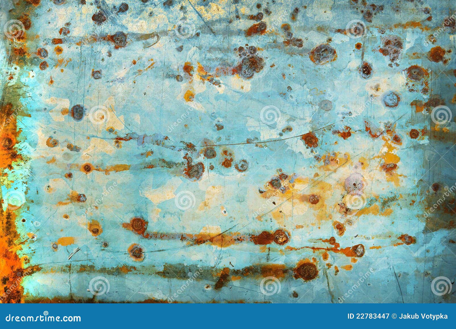 Old Galvanized Light Blue As the Background Stock Image - Image of ...