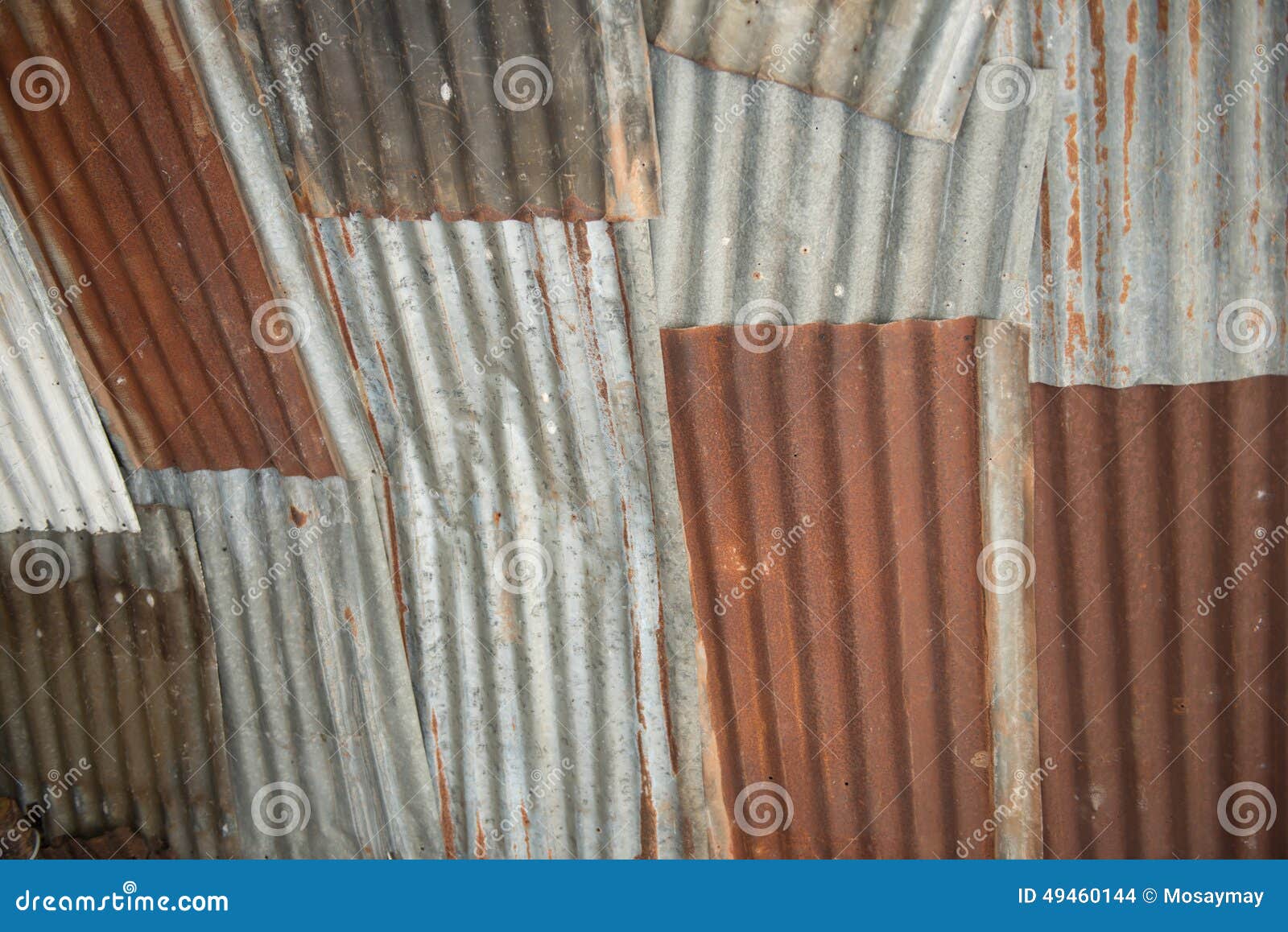 Old Galvanized Steel and Dilapidated Stock Photo - Image of roof ...