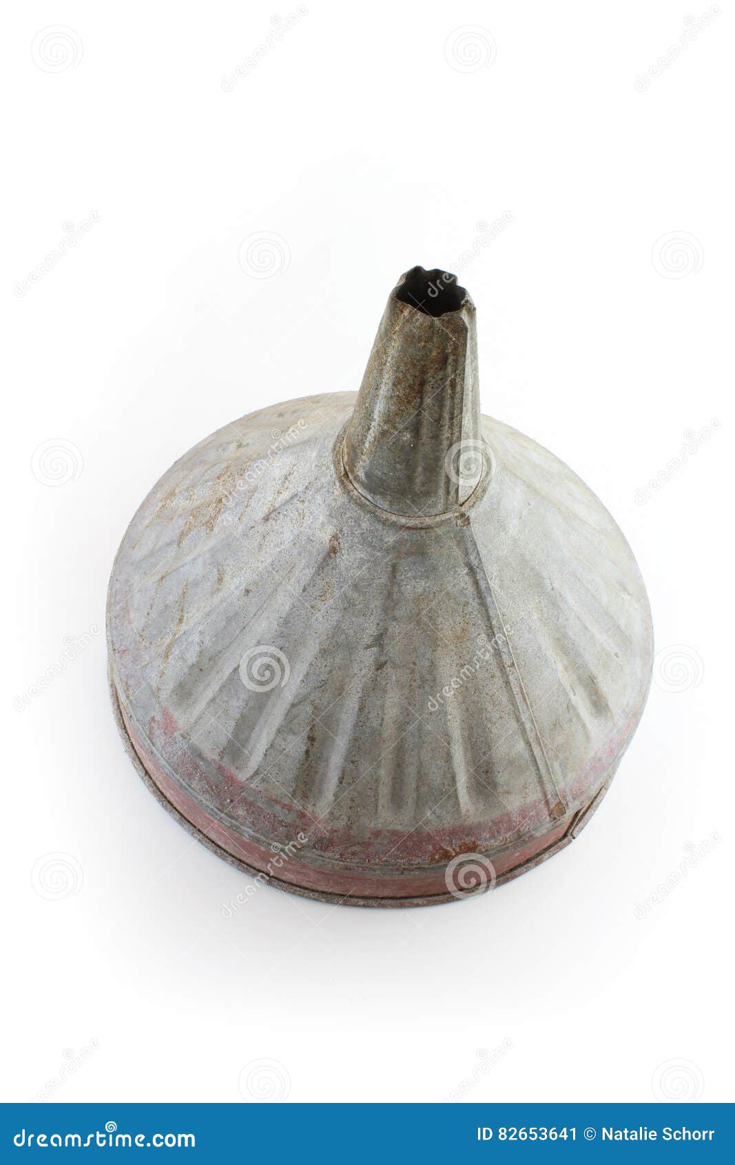 Old Galvanized Steel Funnel Stock Image - Image of antique, industry ...