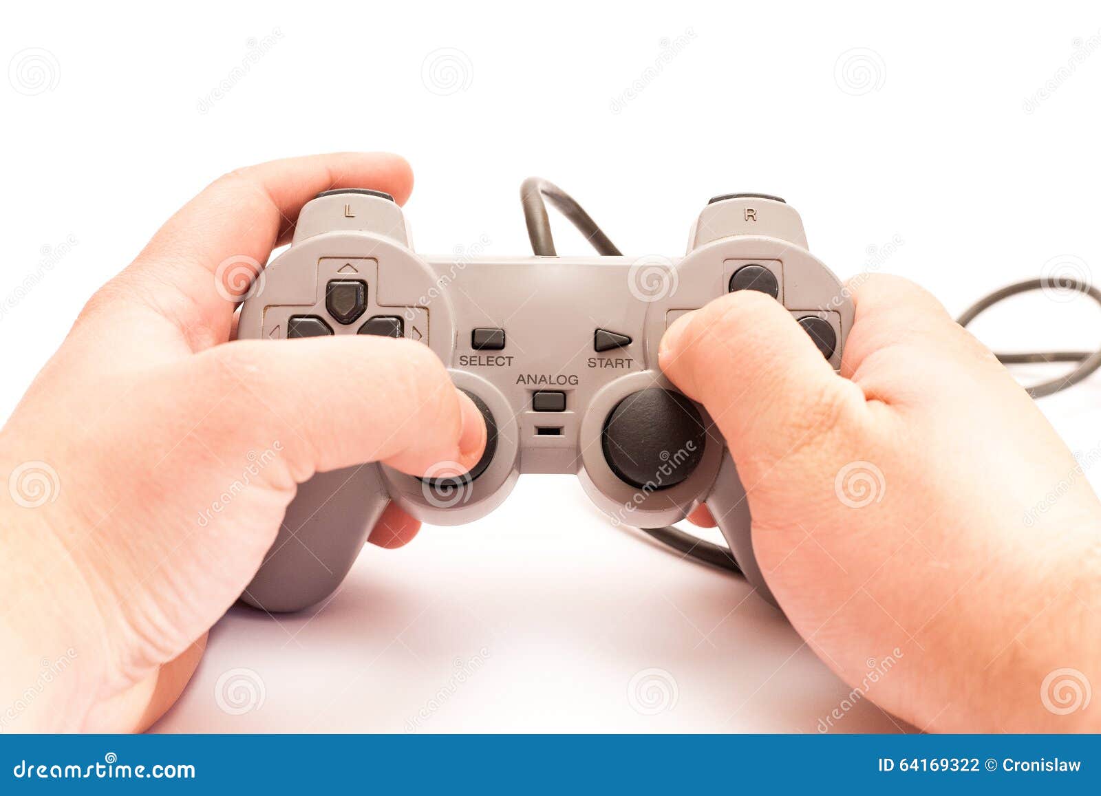 Old gamepad isolated. stock photo. Image of background - 64169322