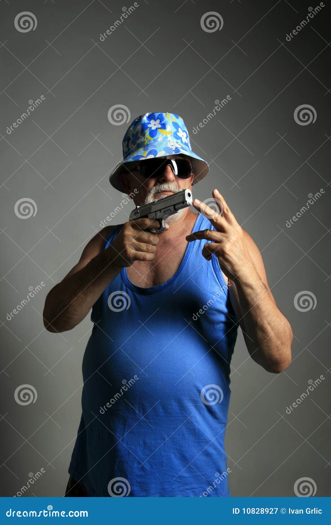Old gangster with gun stock image. Image of fear, conceptual - 10828927
