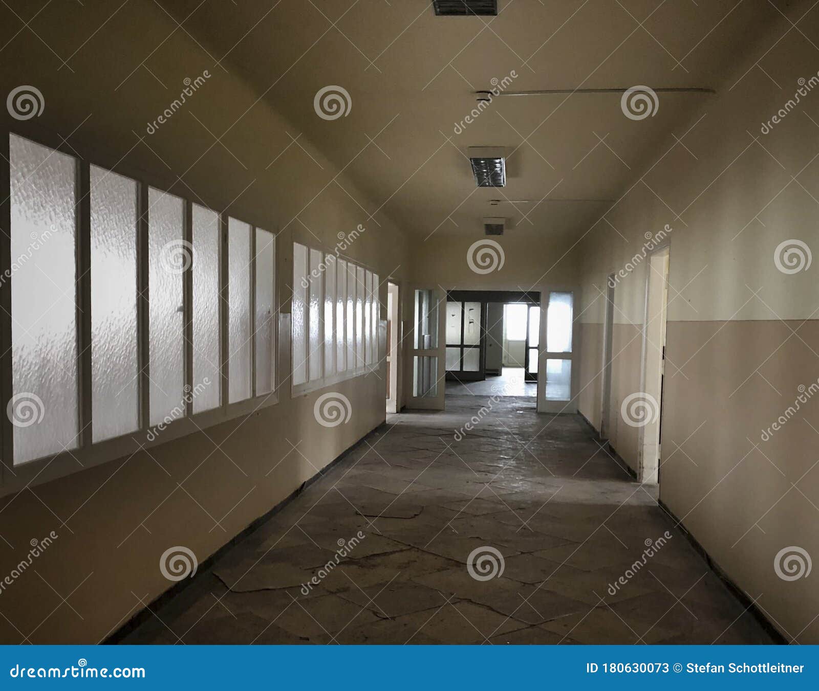 An Old Gangway in a Hospital Stock Image - Image of room, correctional ...