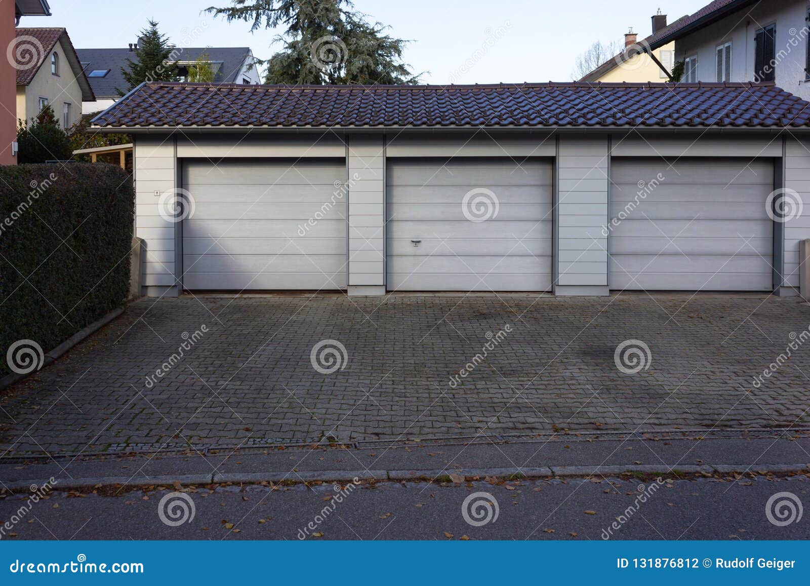 Old garage in germany stock photo. Image of parking - 131876812