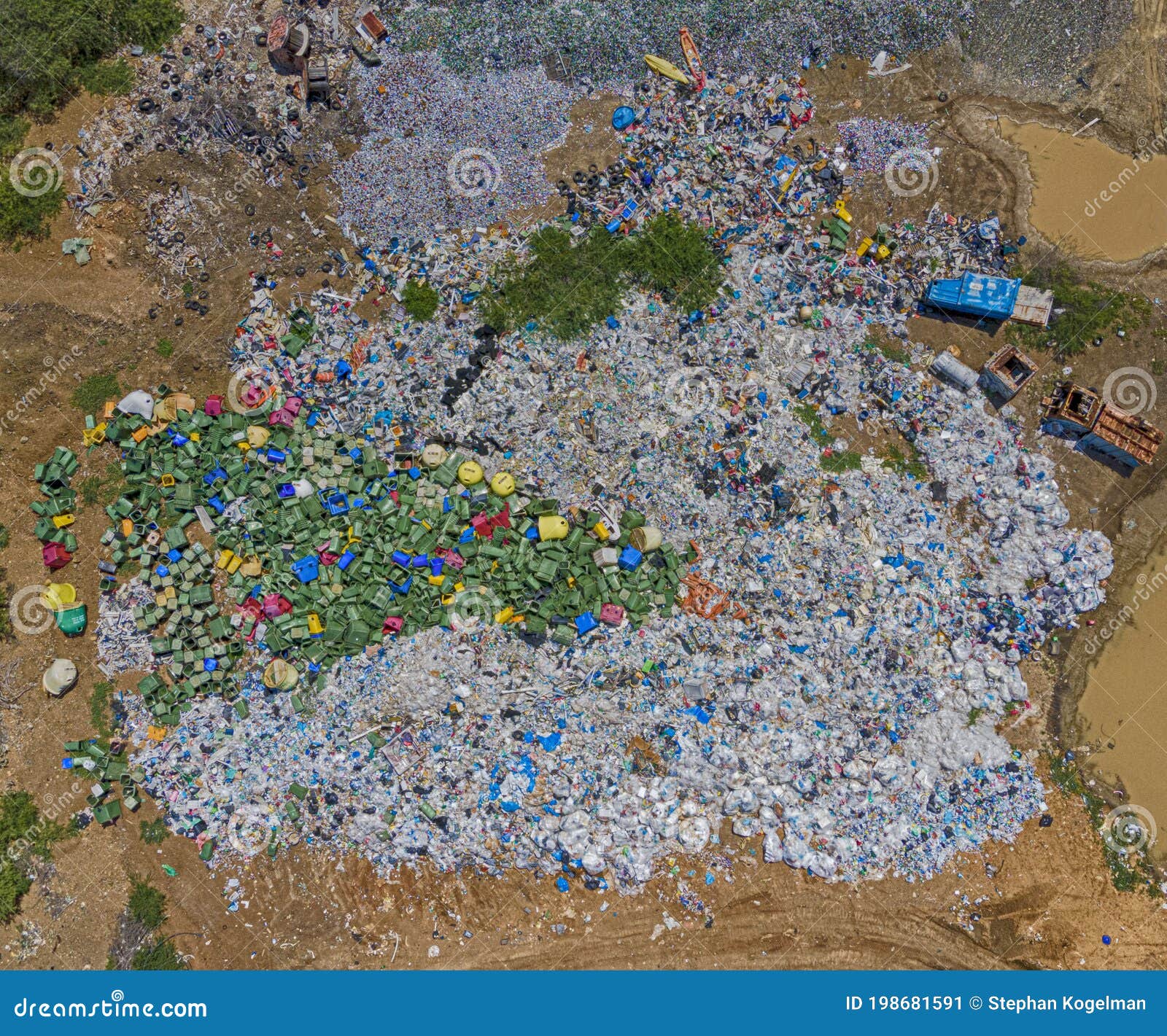 Garbage Box/containers Pilling Up at the Landfill Stock Image - Image ...