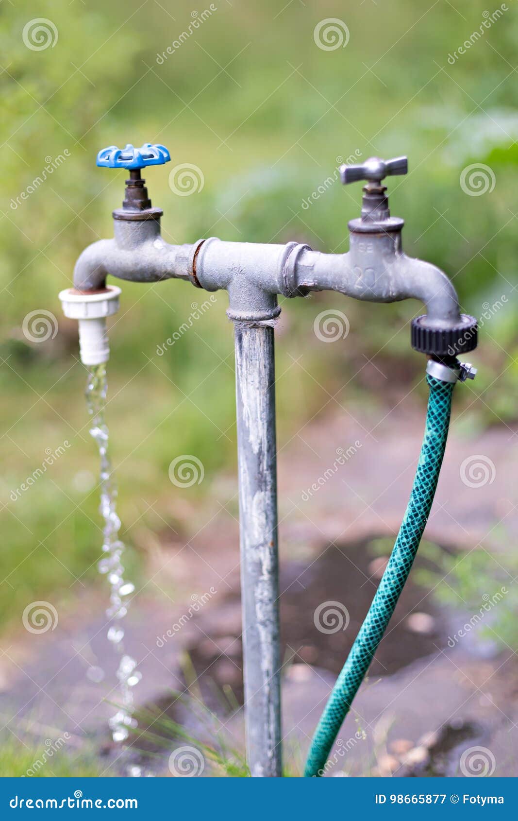 Old garden tap stock image. Image of watering, leaking - 98665877