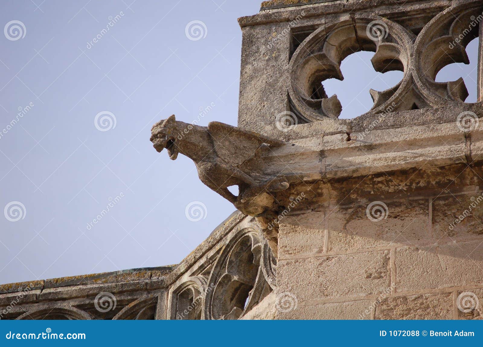 Old gargoyle stock photo. Image of rain, gargoyle, crosses - 1072088