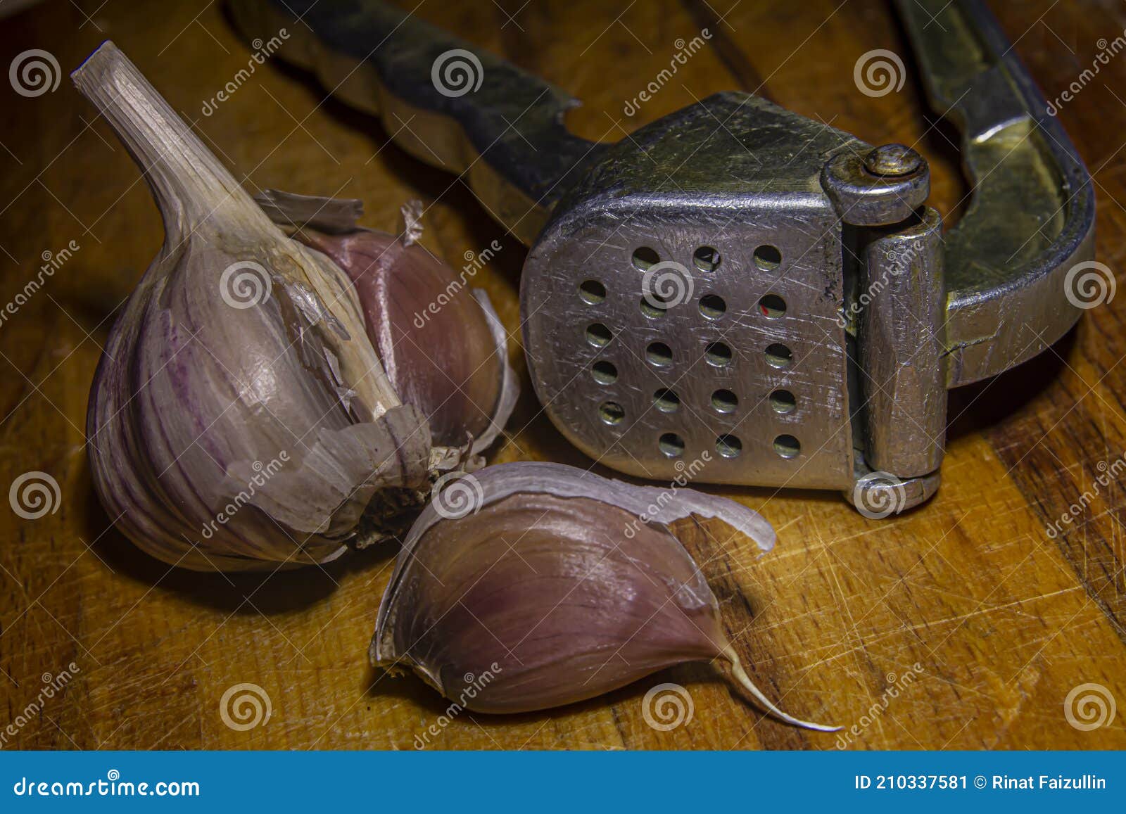 Old Garlic Press and Root Vegetables Stock Image - Image of fresh ...