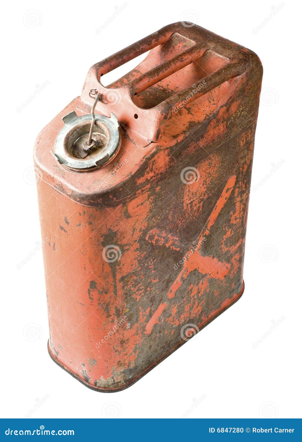 Old Gas Can Isolated with Clipping Path Stock Photo - Image of ...