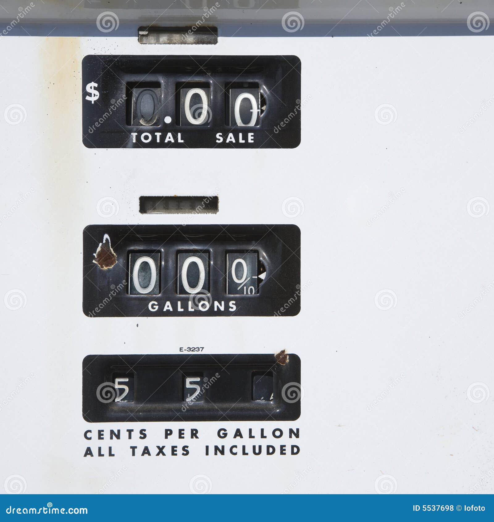 Old gas gauge. stock photo. Image of square, gasoline - 5537698