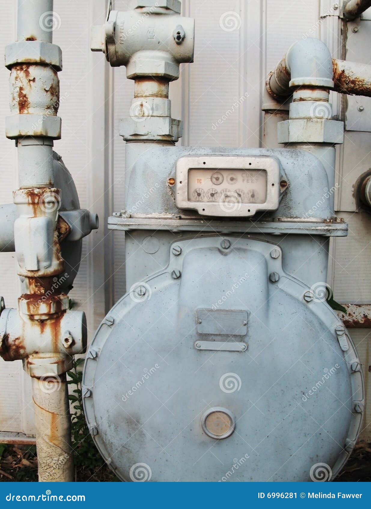 Old Gas Meter stock image. Image of dial, pipes, generation - 6996281