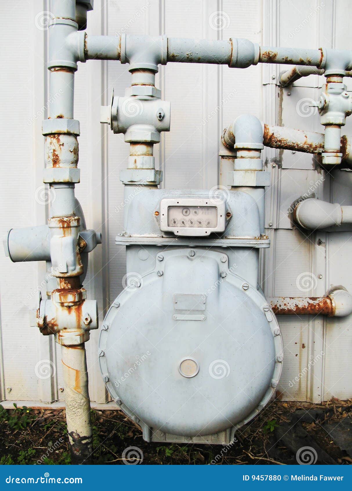 Old Gas Meter stock photo. Image of natural, measurement - 9457880