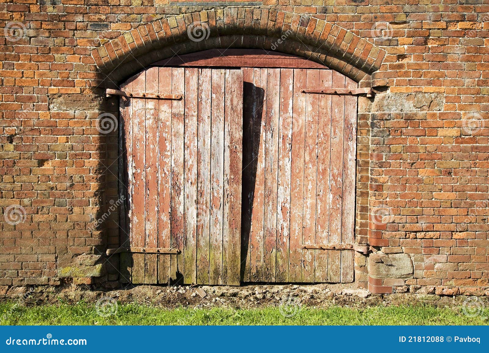 Old gate stock photo. Image of brick, wooden, wall, paint - 21812088