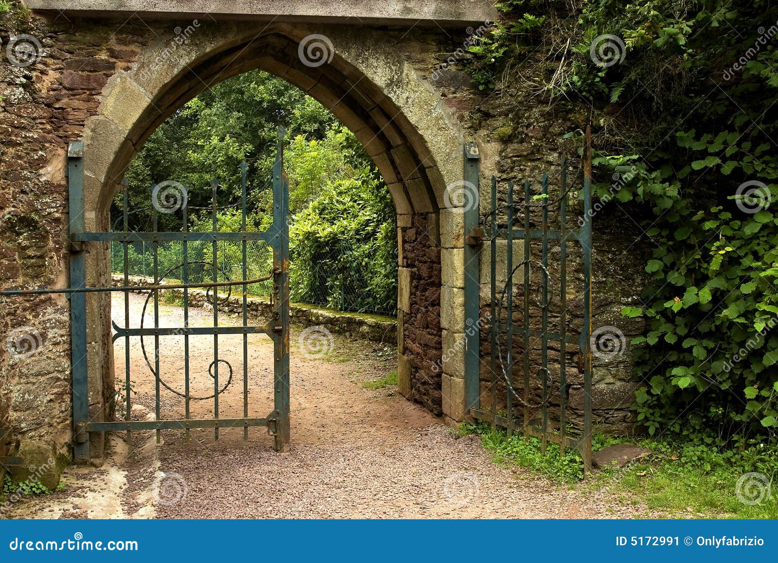 Old gate stock image. Image of goth, medieval, brick, wall - 5172991