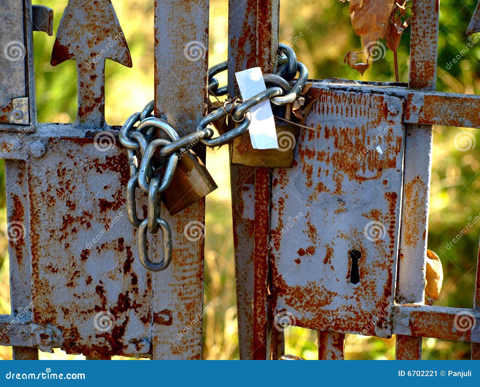 Old gate stock image. Image of lock, rusty, gate, gates - 6702221