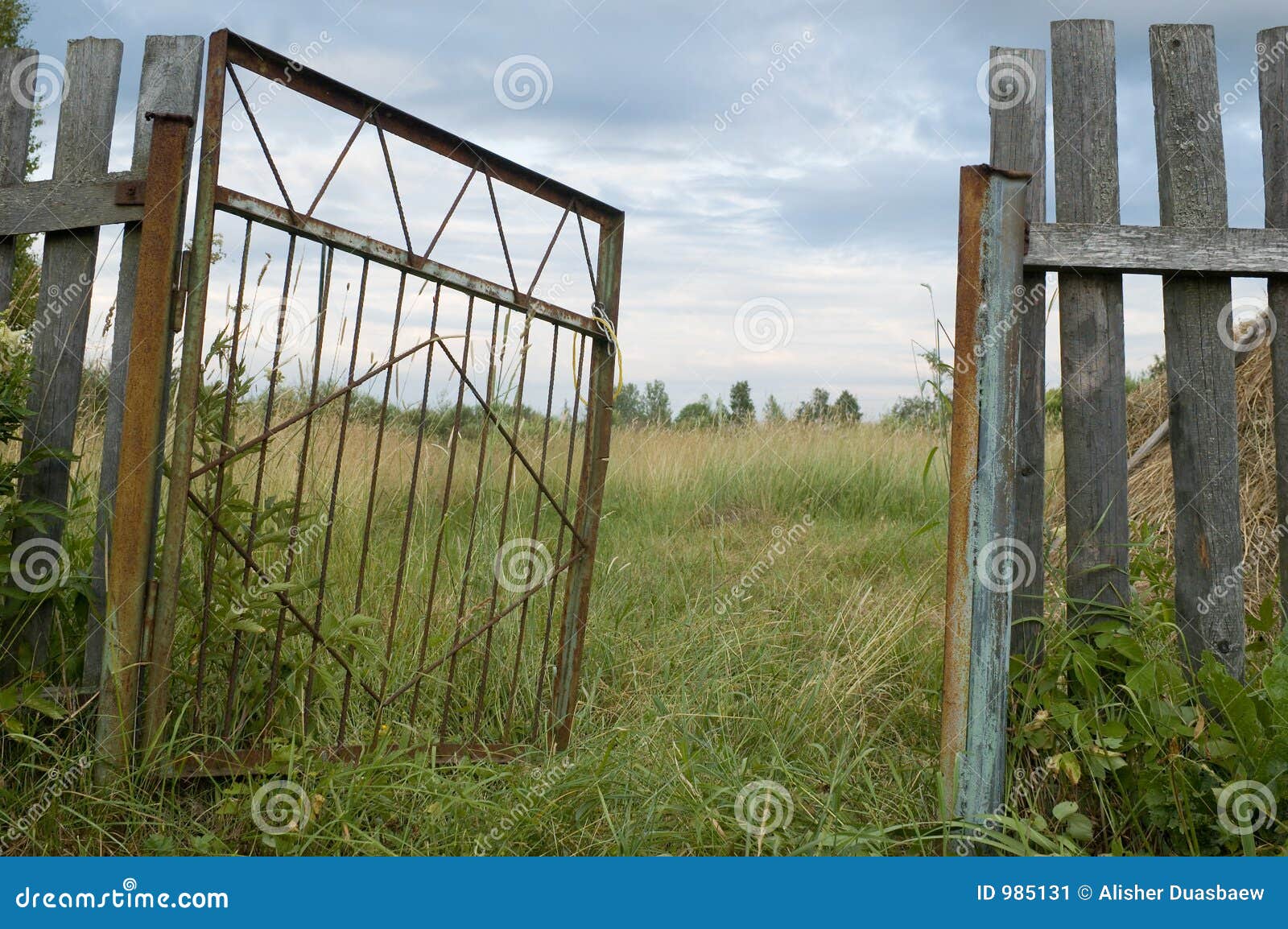 Old gate stock image. Image of open, yard, home, doorway - 985131