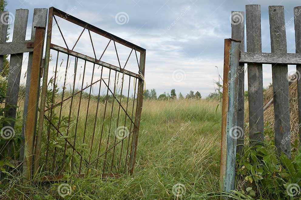Old gate stock image. Image of open, yard, home, doorway - 985131