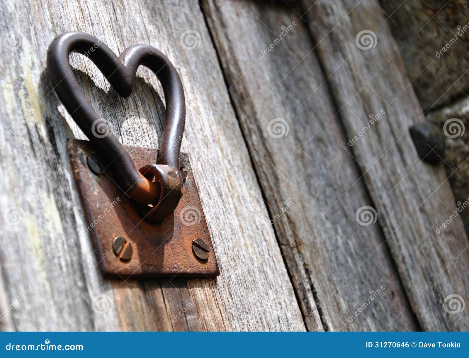 Old Gate Handle Raised To Make Heart Shape Stock Photo - Image of heart ...