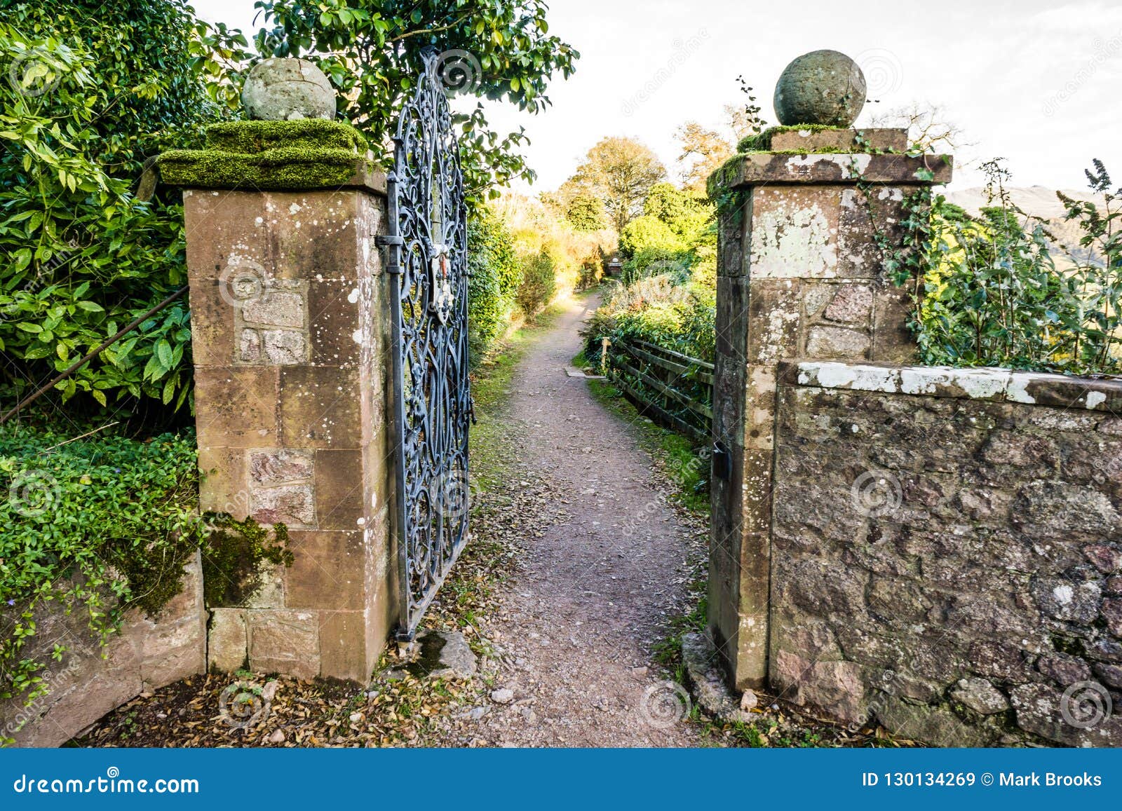 Old Gate Leading To a Foot Path Stock Image - Image of heritage ...