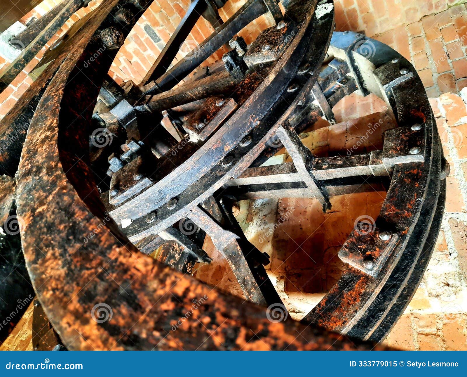 Old gate pulleys or cogs. stock image. Image of island - 333779015