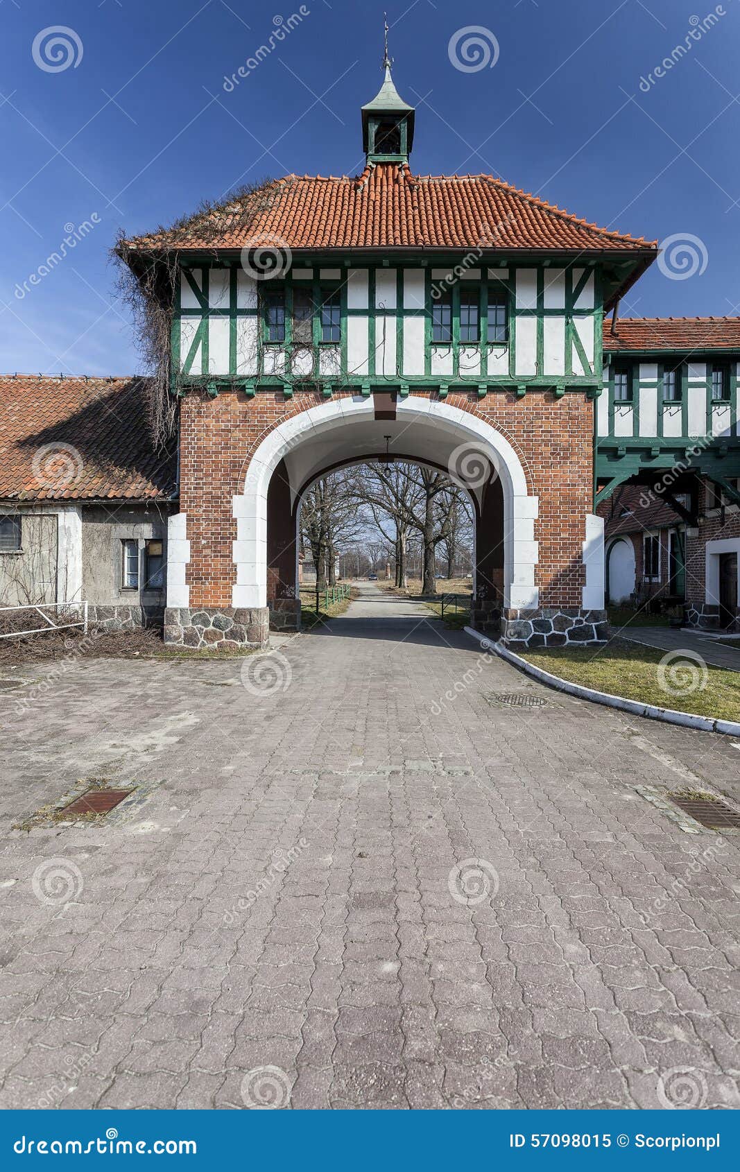 Old Gate with Wattle and Daub Wall Stock Image - Image of europe ...
