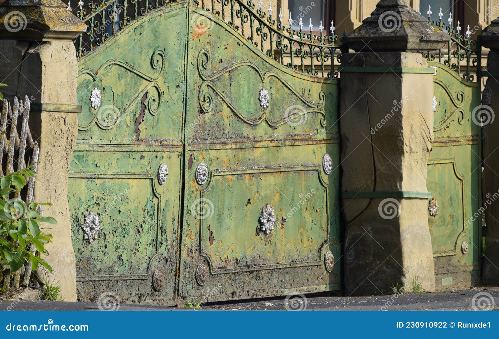 Old Gate Which is Still in Use Stock Photo - Image of peeled, charm ...