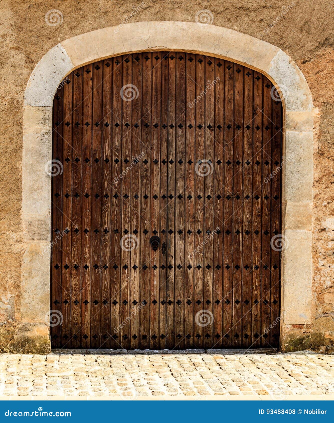 Gates of medieval building stock photo. Image of closed - 93488408