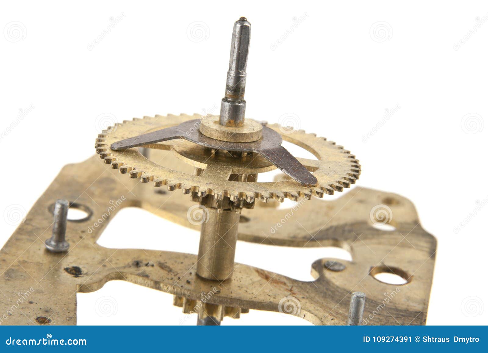 Old gear isolated on white stock image. Image of equipment - 109274391