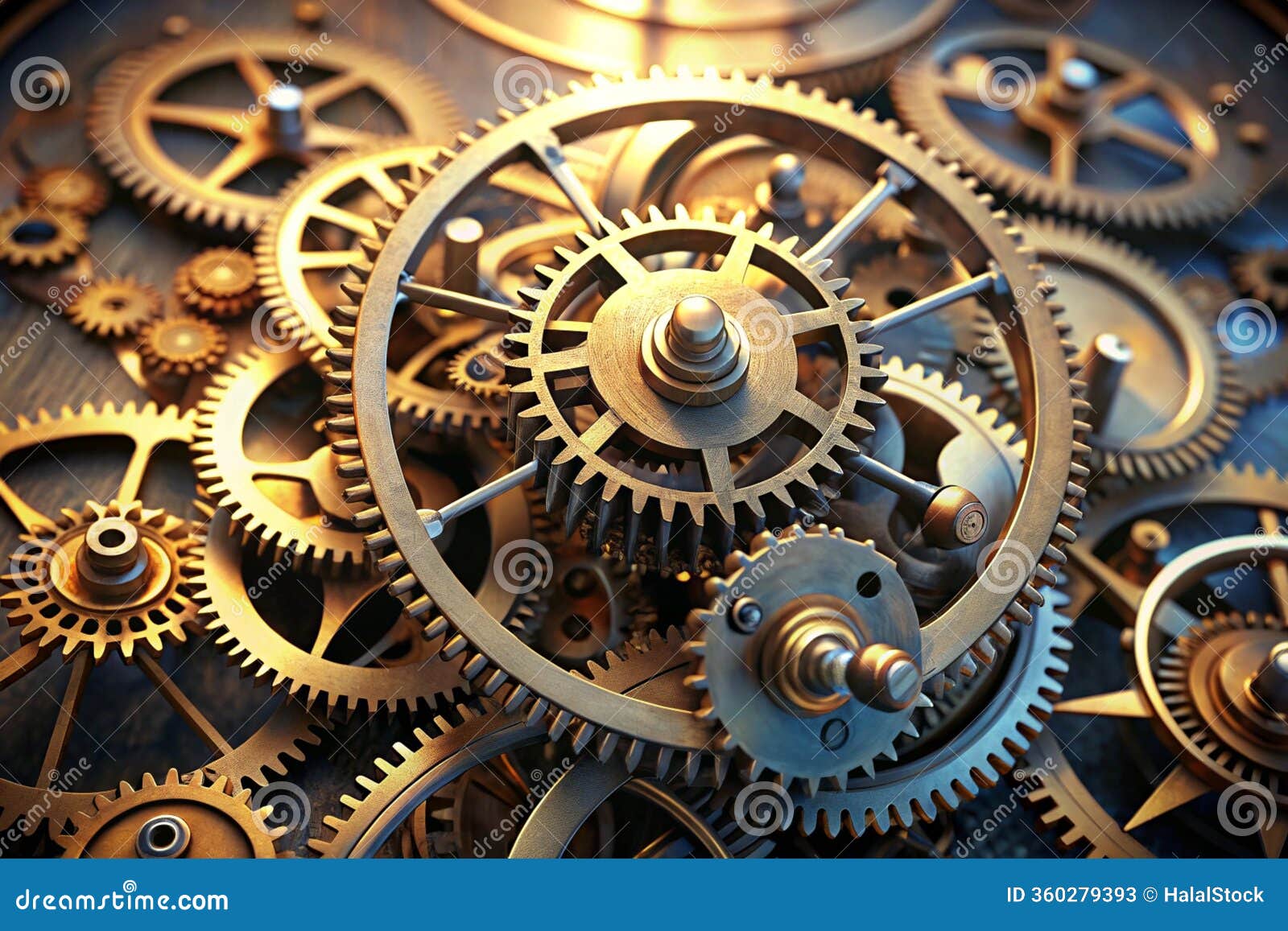 Old Gears and Cogs Clock Mechanism Stock Illustration - Illustration of ...