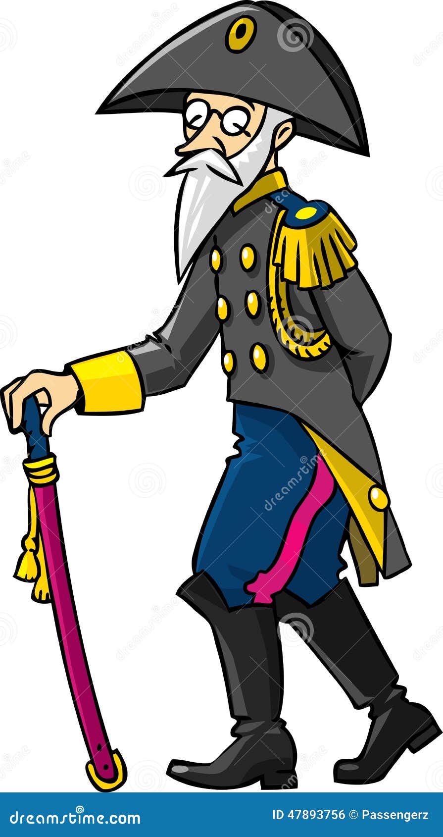 Old general or officer stock illustration. Illustration of children ...