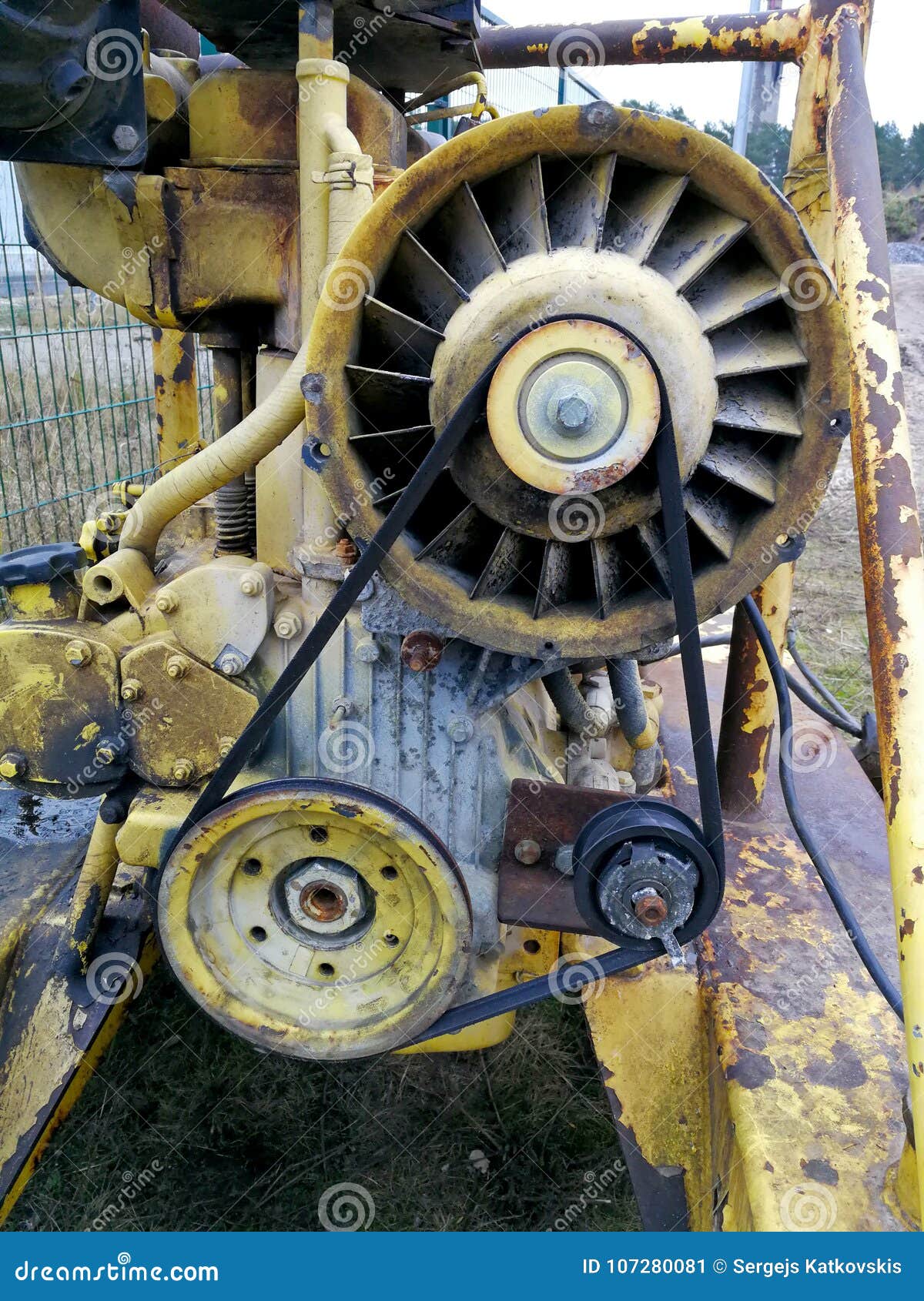 Old generator stock image. Image of building, diesel - 107280081