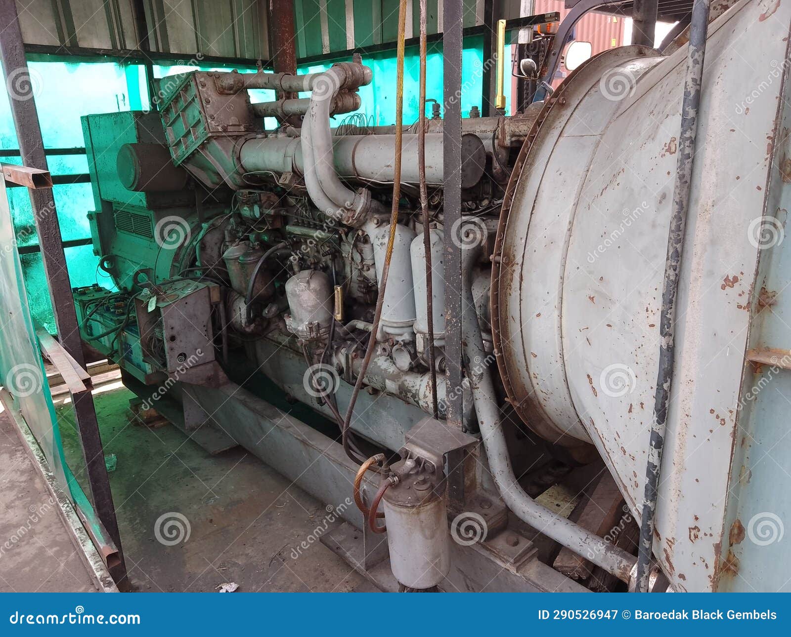 Old Generator Engine 300 Kva Stock Image - Image of 300kva, industry ...