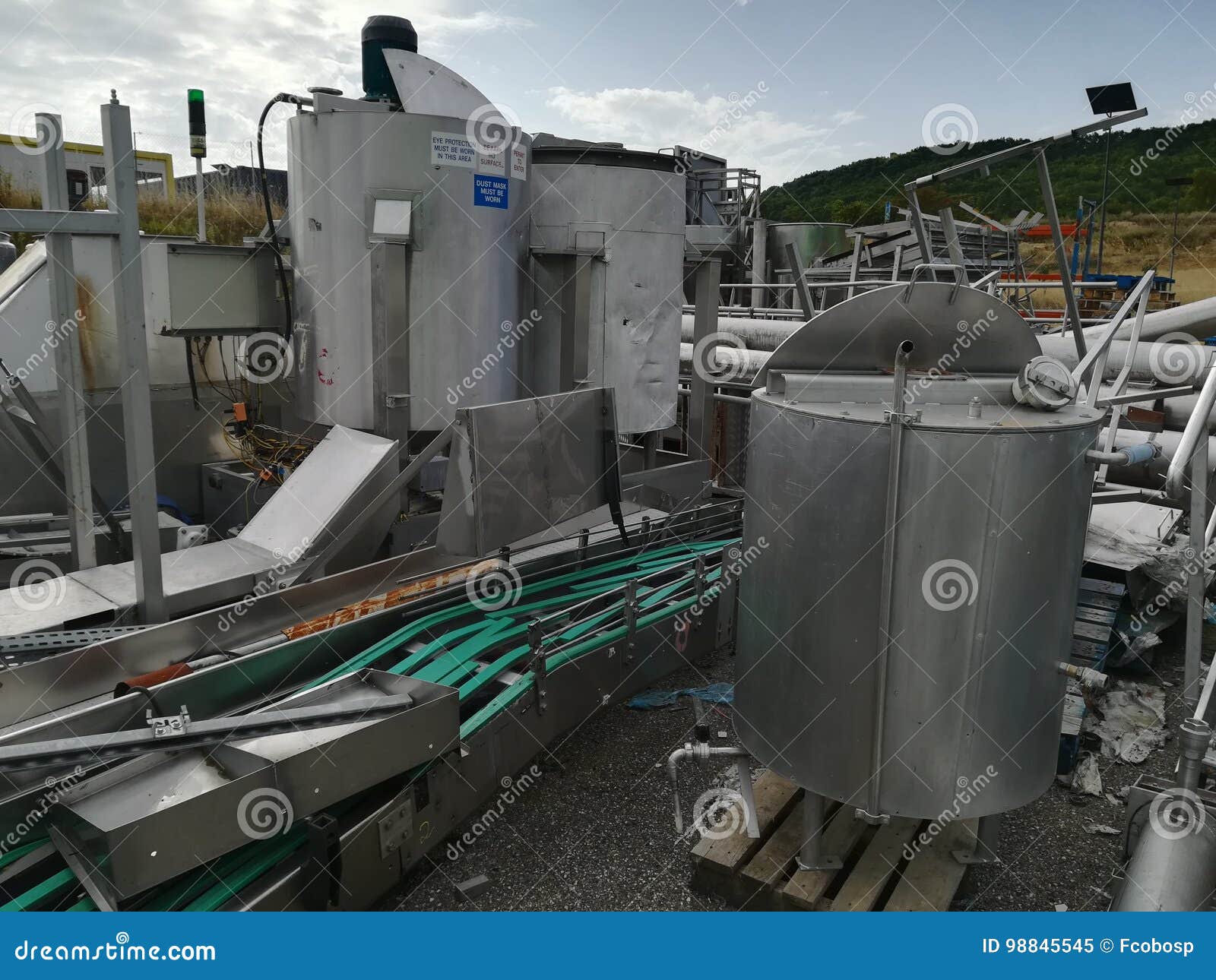 Old Generators and Industrial Equipment for Scrap Stock Image - Image ...