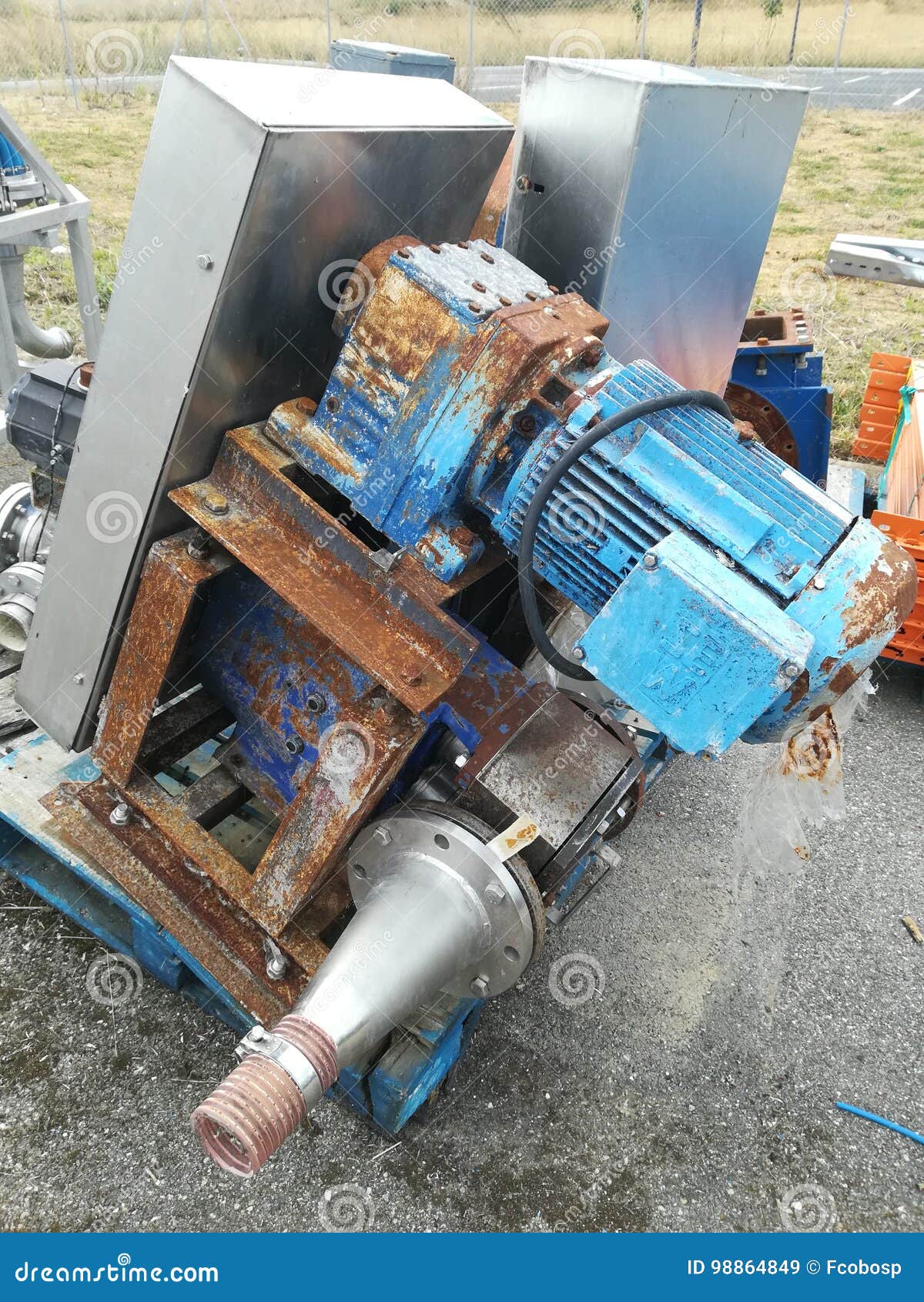 Old Generators and Industrial Equipment for Scrap Stock Image - Image ...