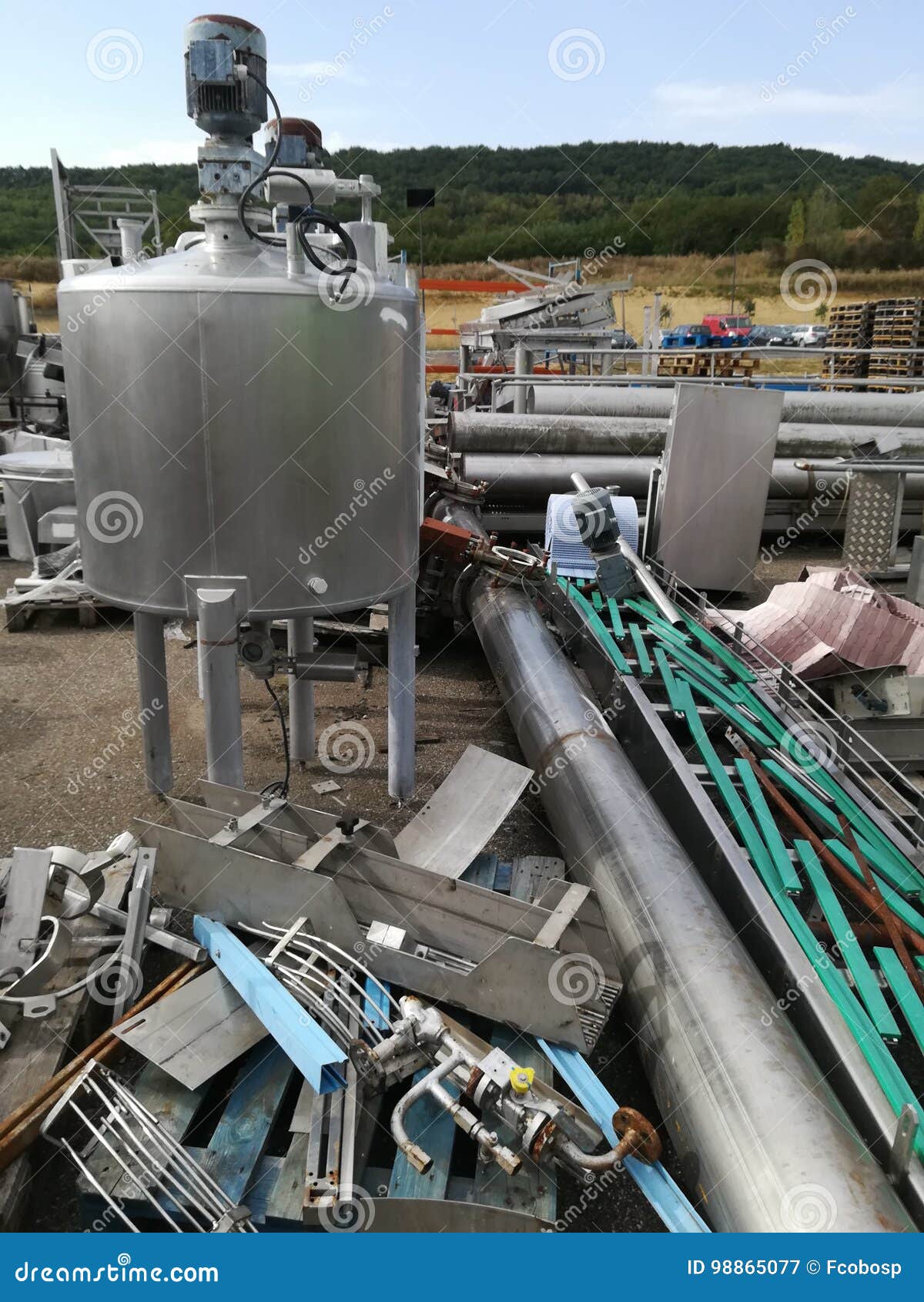 Old Generators and Industrial Equipment for Scrap Stock Image - Image ...