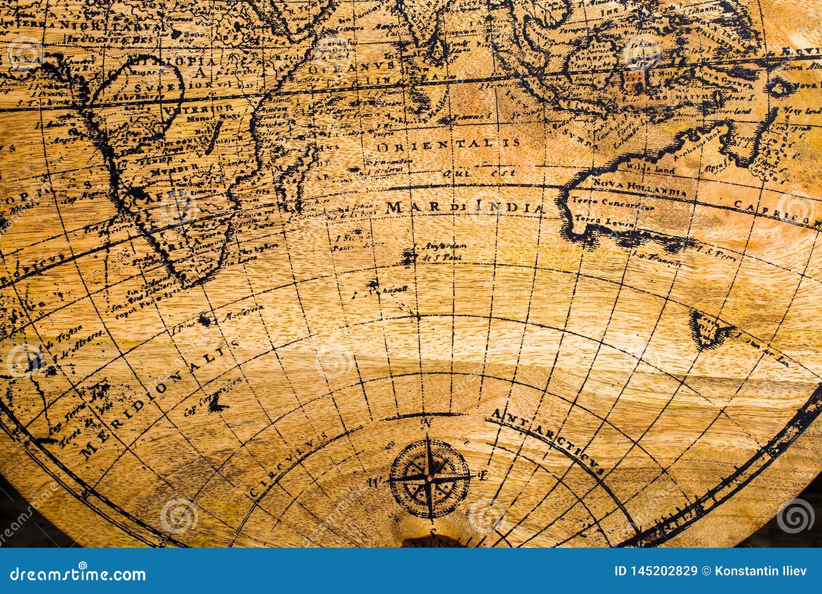 Old Geographic Map of the World Stock Image - Image of discovery ...