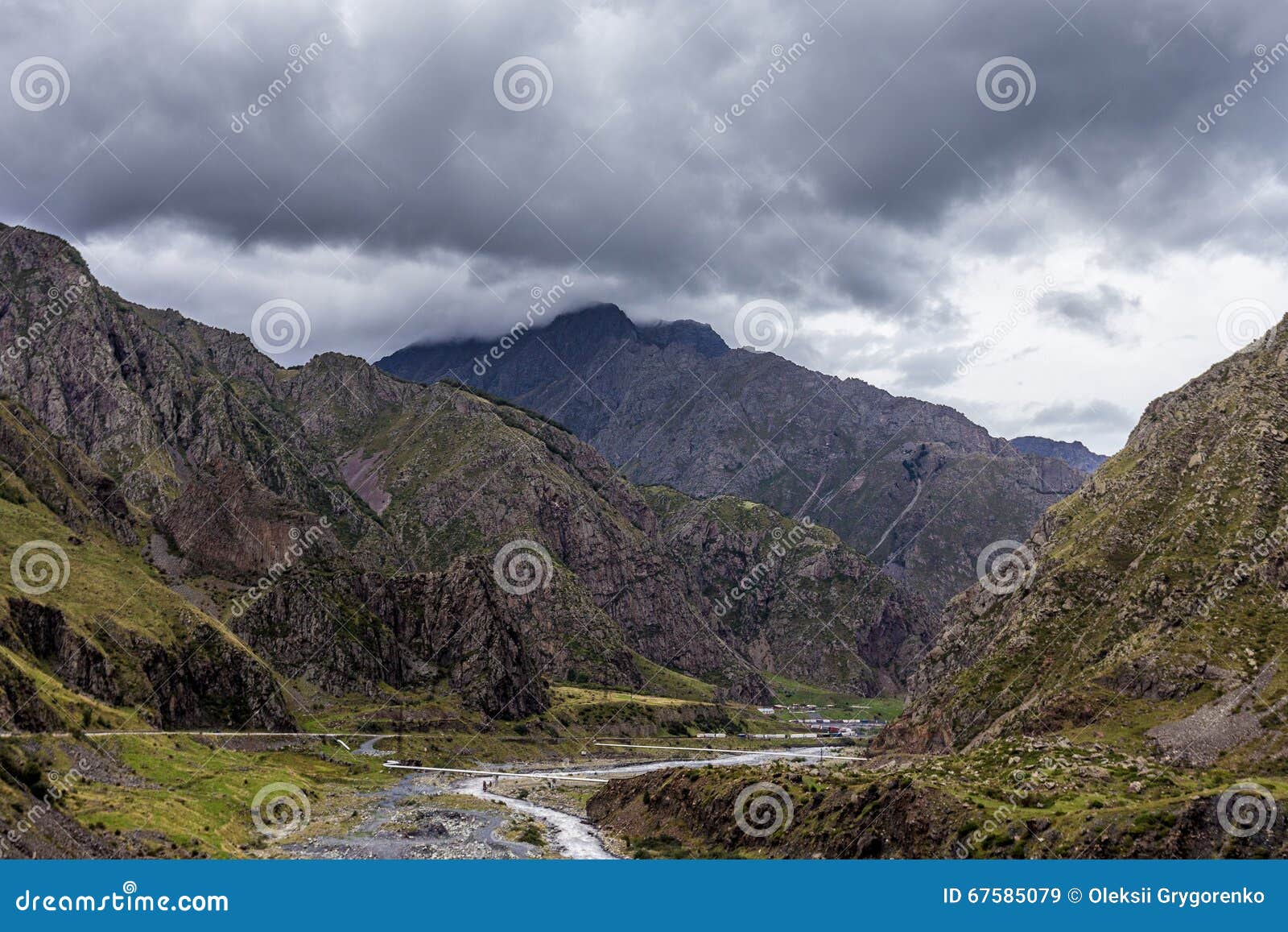 Old Georgian Road on the Verge of Valley Stock Image - Image of verge ...