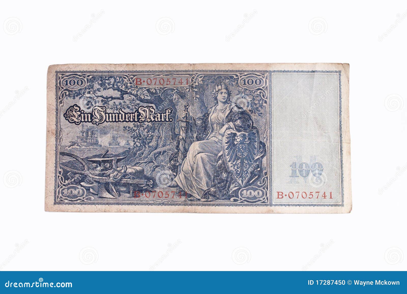 Old German bank note stock photo. Image of currency, credit - 17287450