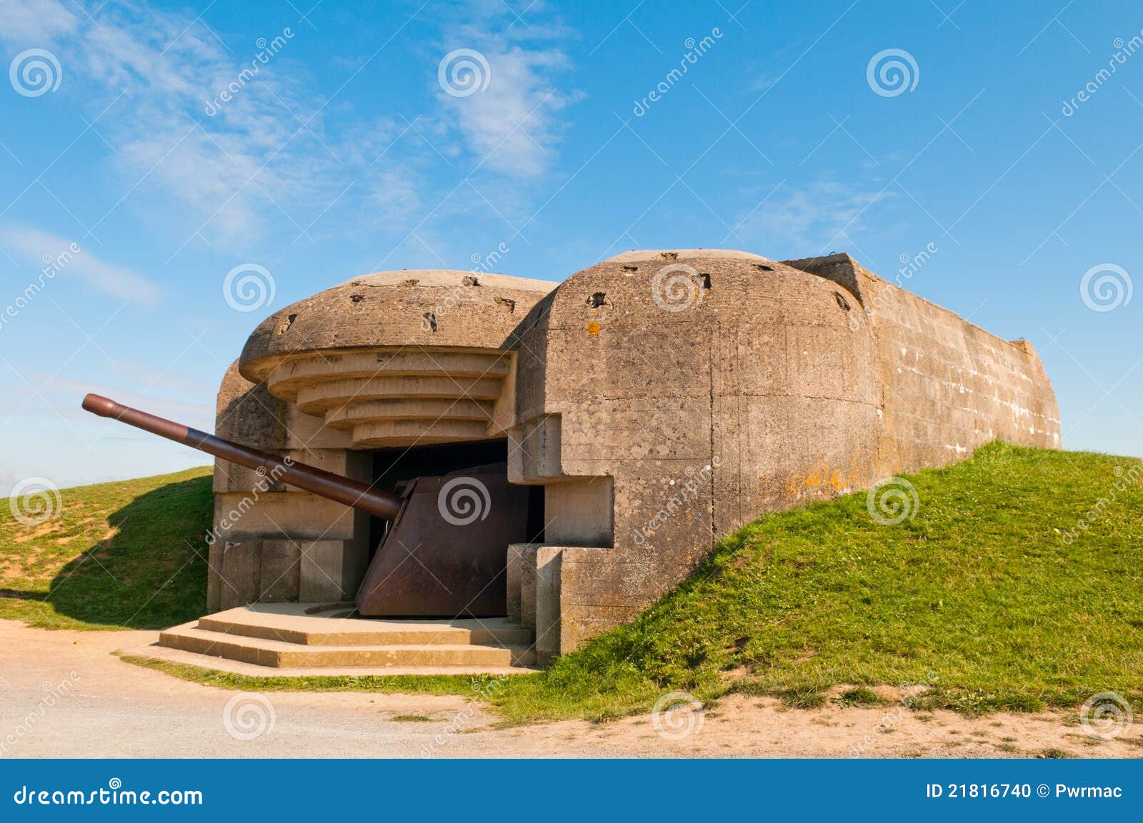 Old german bunker stock photo. Image of guns, hill, june - 21816740
